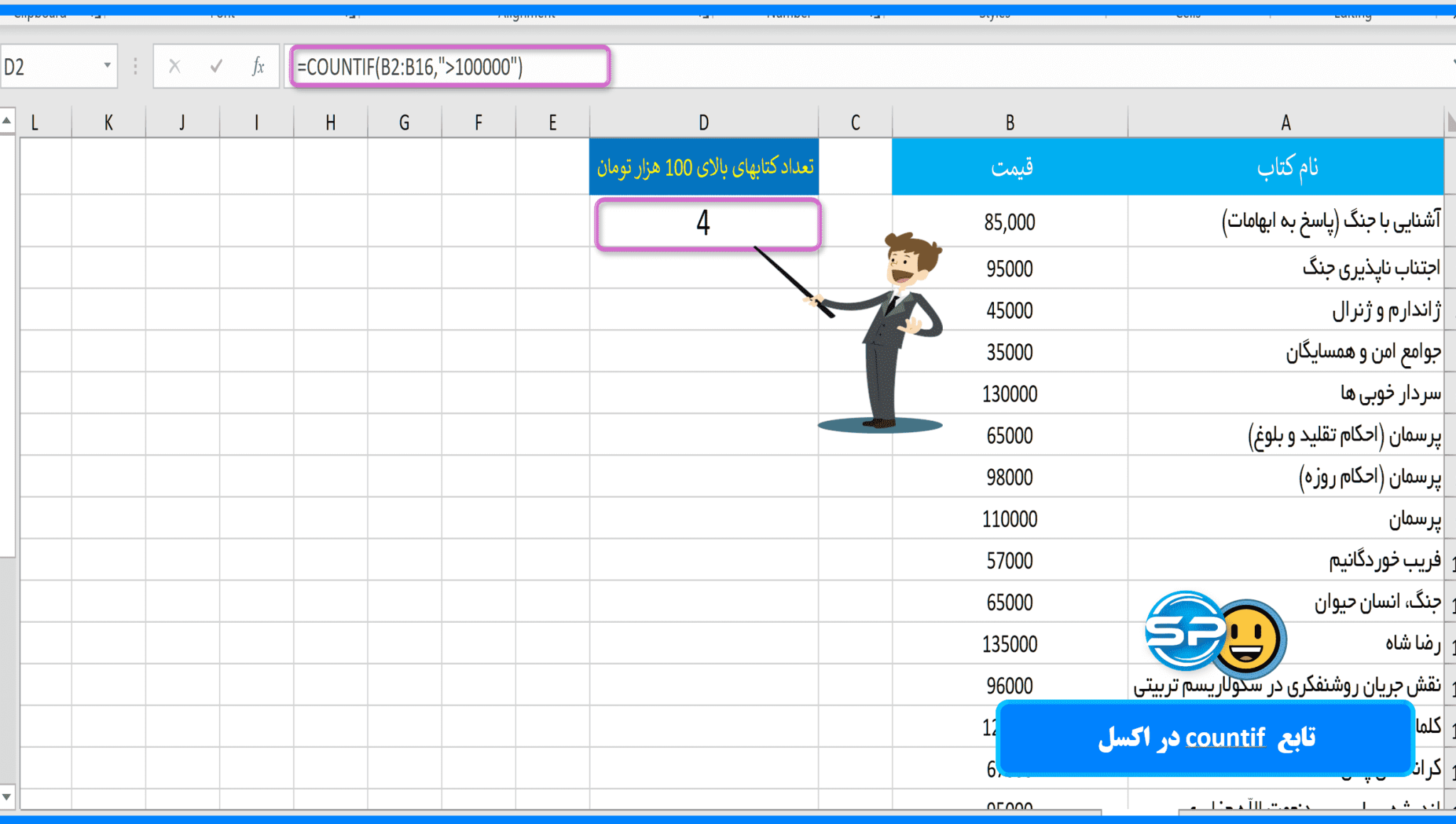 تابع countif در اکسل💚راهنمای کامل کار با آن – آموزش اکسل - سافت پلاس